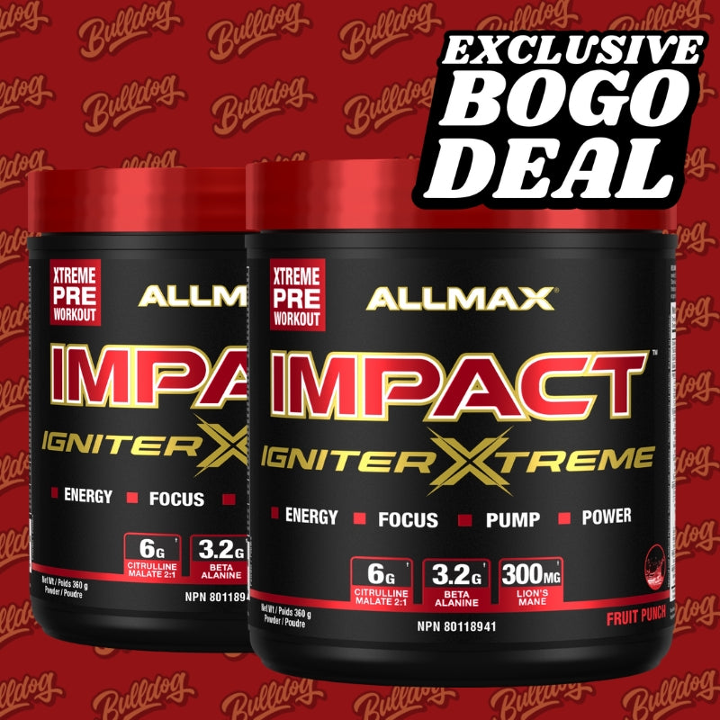 Allmax Impact Igniter Xtreme Pre Workout (2-Pack Deal) – BULLDOG