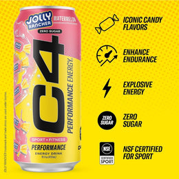 Cellucor C4 Performance Energy X Jolly Rancher Drink Case 12/cans