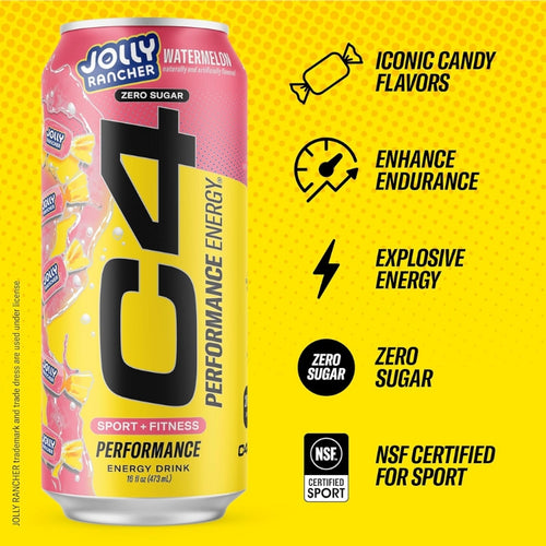 Cellucor C4 Performance Energy X Jolly Rancher Drink Case 12/cans